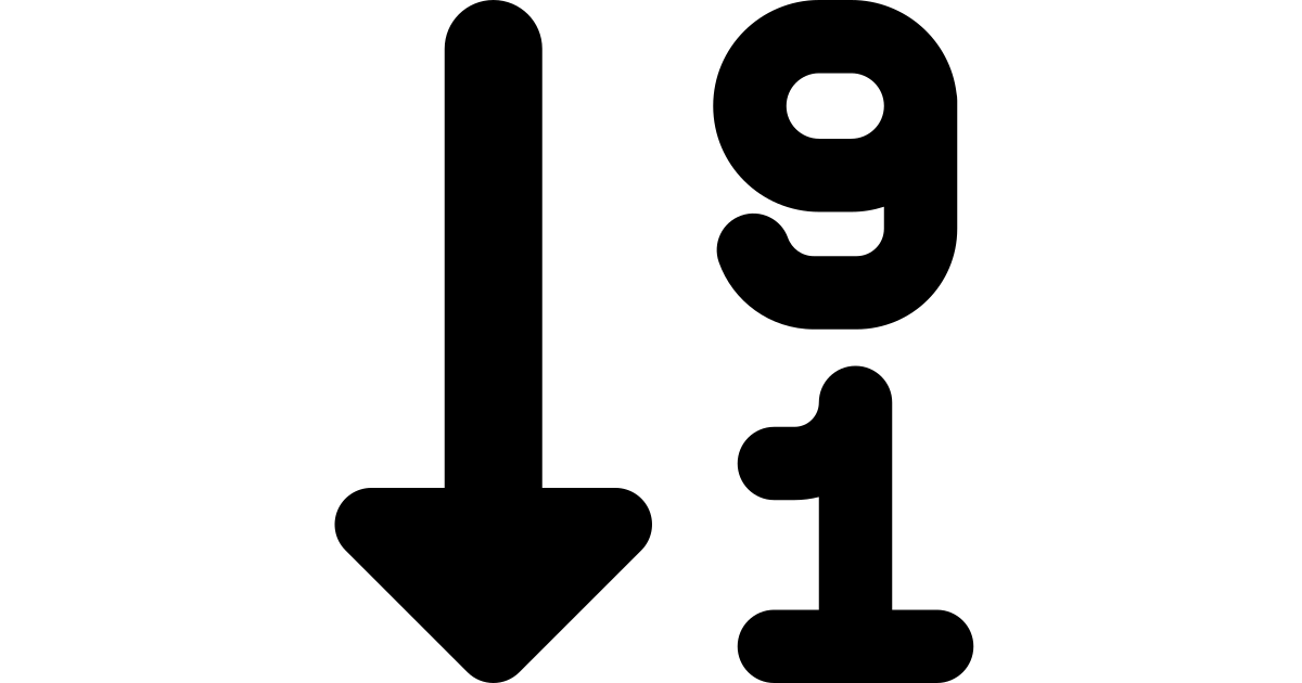 Descending number order descending number order text formatting arrange ...