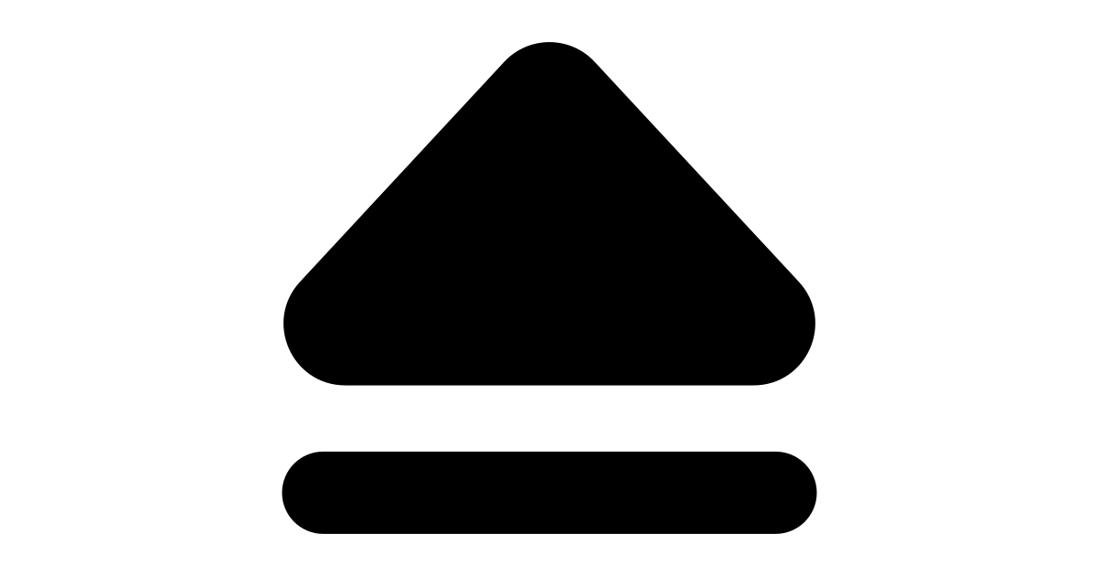 Eject eject unmount dismount remove keyboard arrow button triangle ...