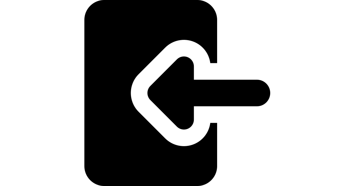 Login arrow enter frame left login point rectangle logout leave exit ...