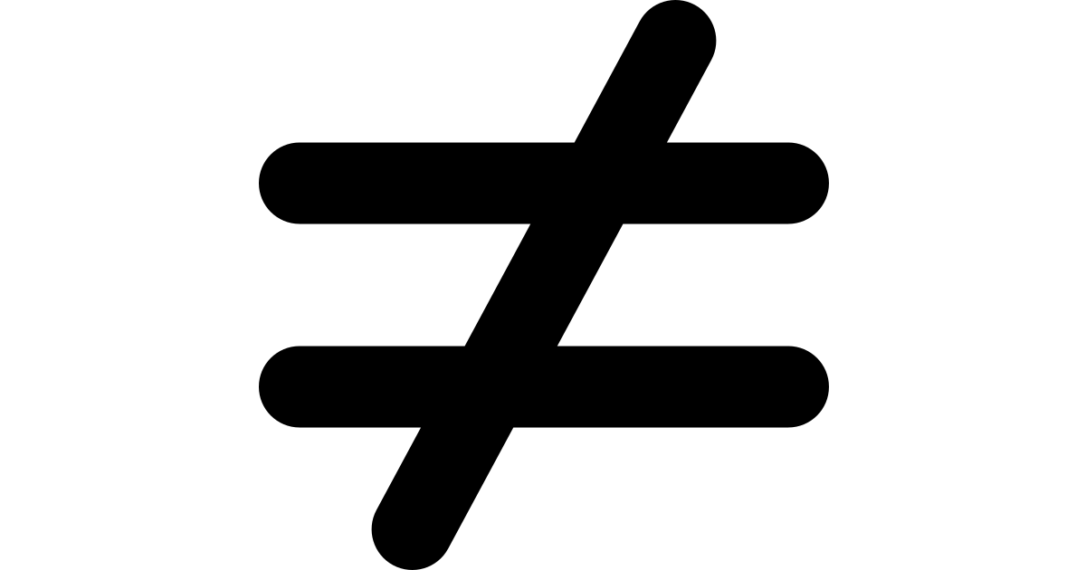 Not equal sign interface math not equal sign mathematics trend increase ...