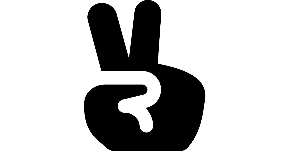 Peace hand peace hand finger gesture victory peace sign two fingers ...