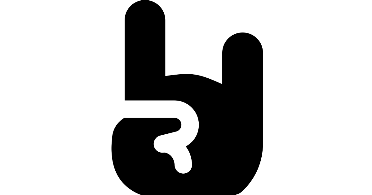 Rock and roll hand rock and roll hand touch finger gesture hold ...