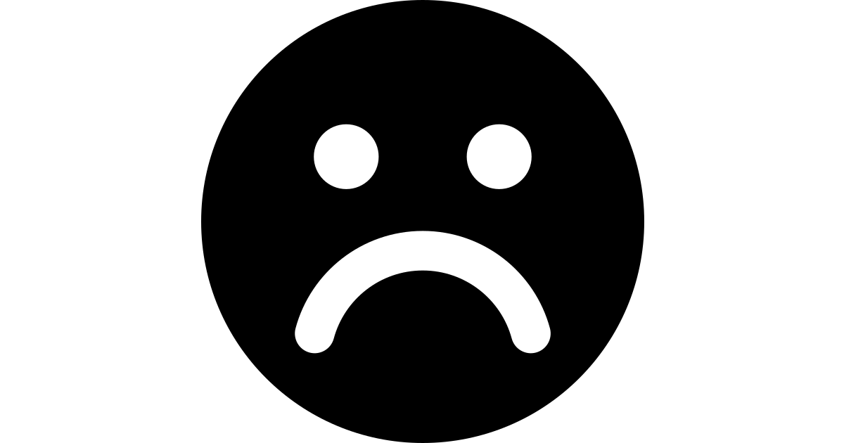 Sad face smiley chat message emoji sad face unsatisfied mail frown ...