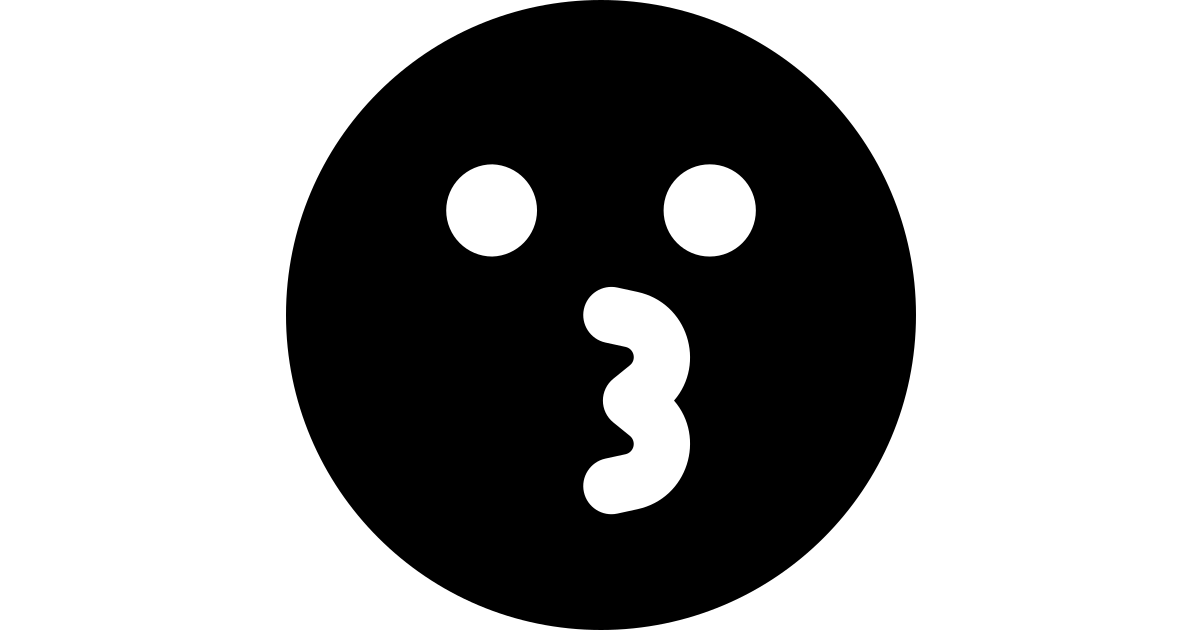 Smiley kiss smiley kiss chat emoji face message expression circle ...