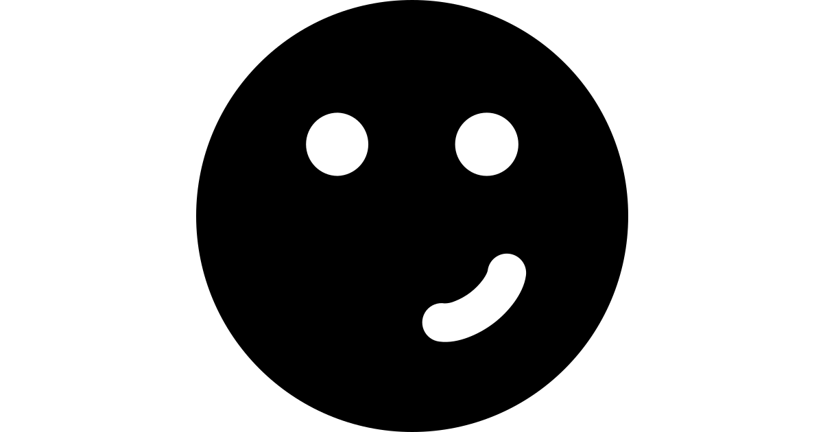 Smiley smirk smiley smirk emoji chat face message smile happy simple ...