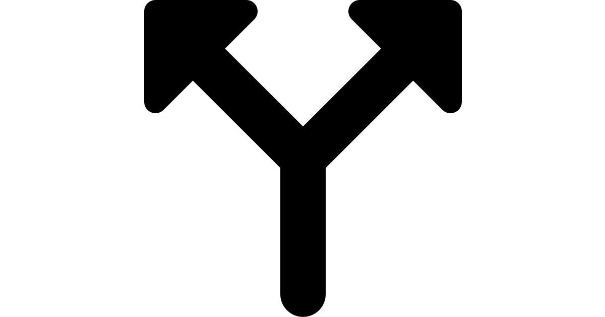 Split vertical split vertical arrow bifurcate diverge branch spread ...