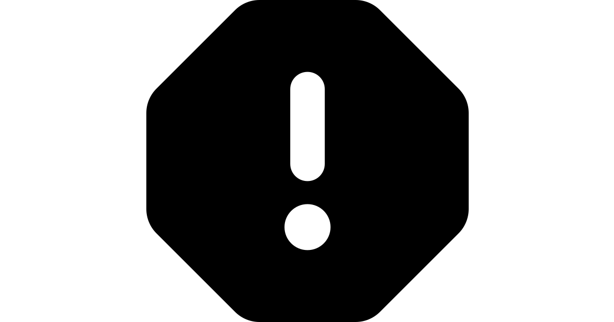 Warning octagon warning alert octagon exclamation frame caution stop ...