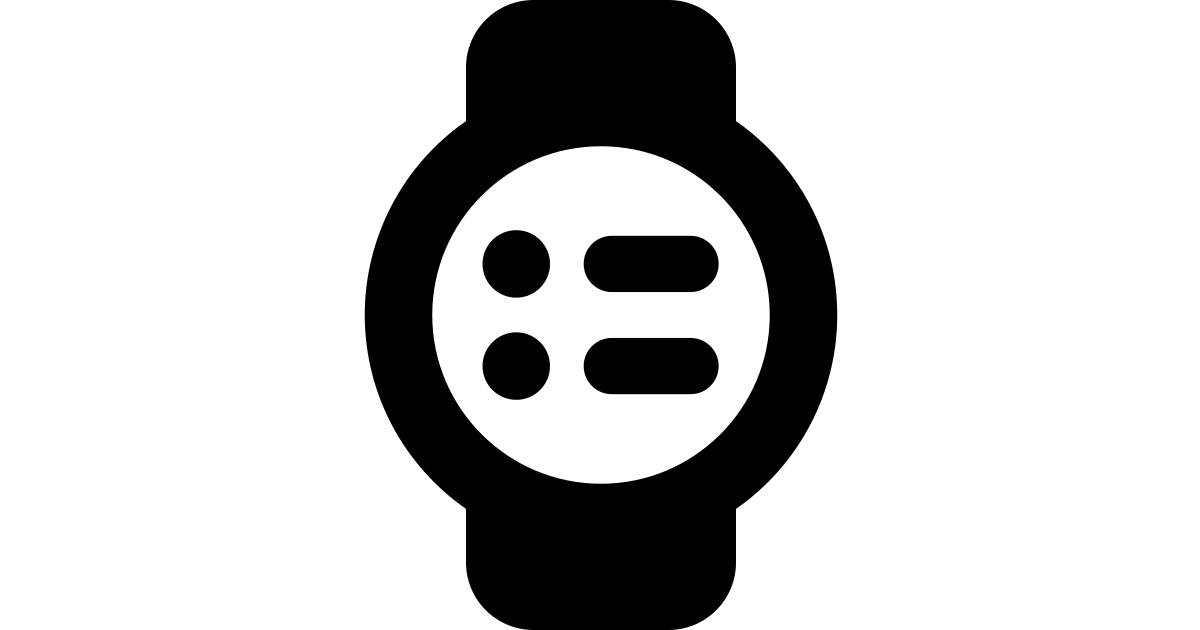 Watch circle menu device timepiece circle watch round menu list option ...