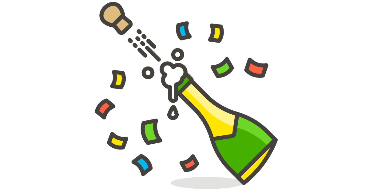 Bottle with popping cork free vector icon - Iconbolt