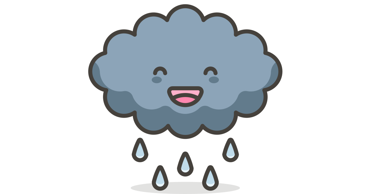 Cloud with rain 1 free vector icon - Iconbolt