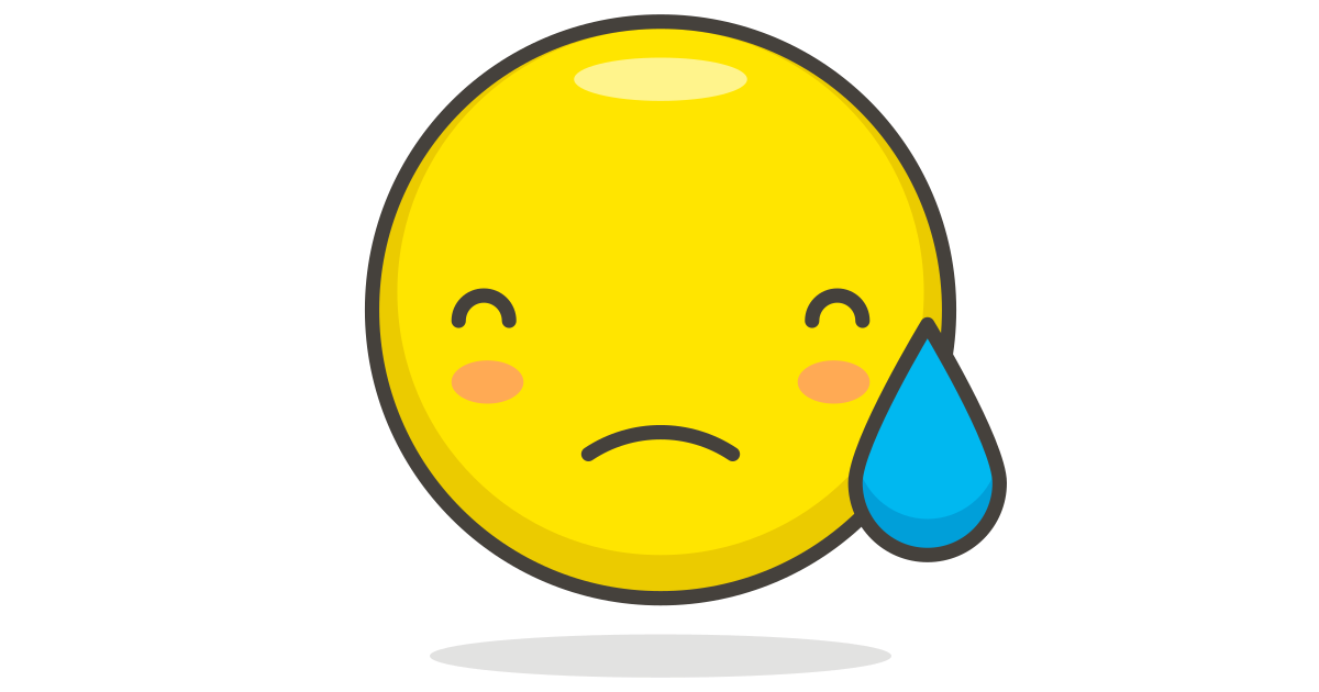 Downcast face with sweat free vector icon - Iconbolt