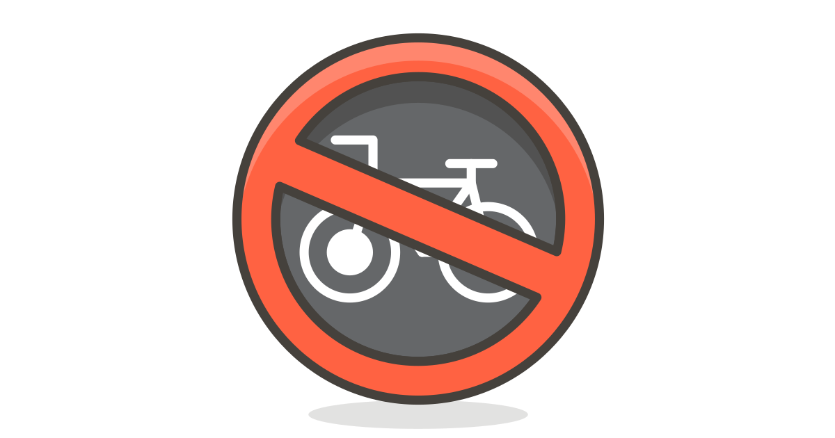 No bicycles free vector icon - Iconbolt