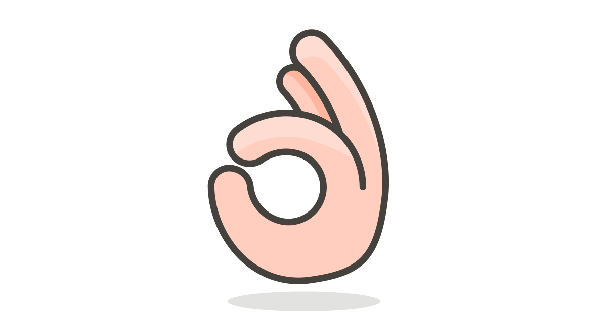 Ok hand 2 free vector icon - Iconbolt