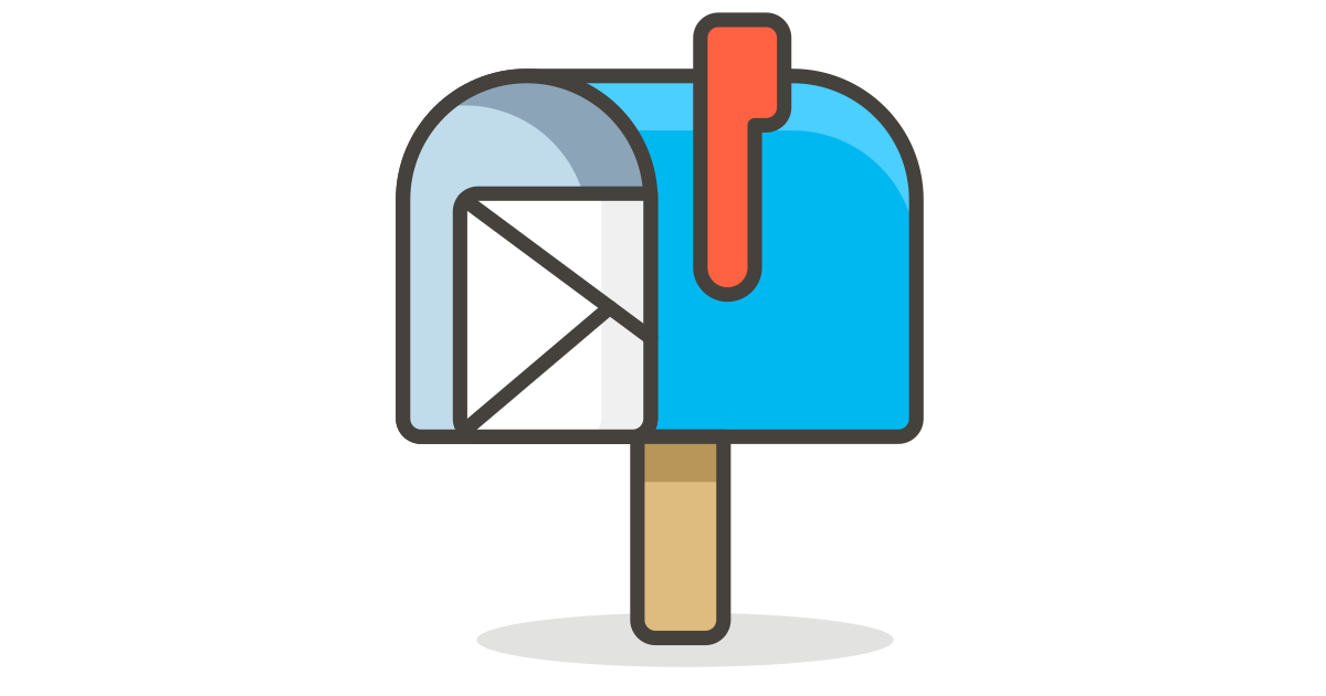 Open mailbox with raised flag free vector icon - Iconbolt