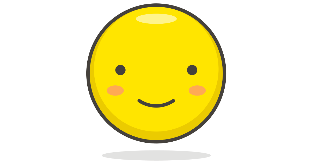 Slightly smiling face free vector icon - Iconbolt