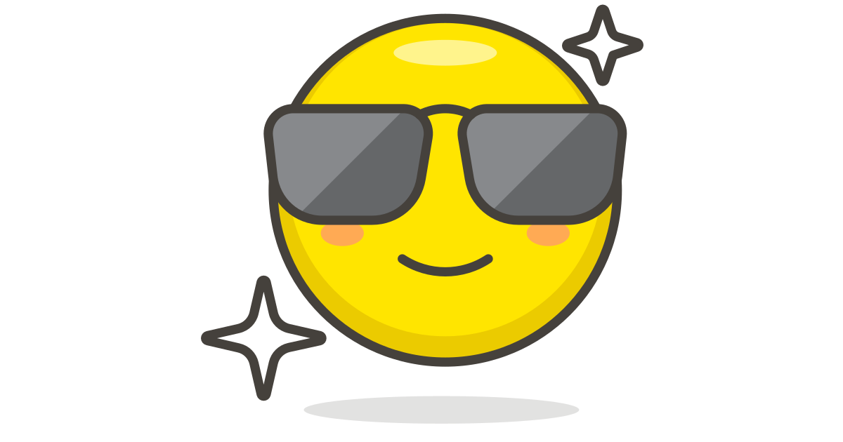 Smiling face with sunglasses free vector icon - Iconbolt
