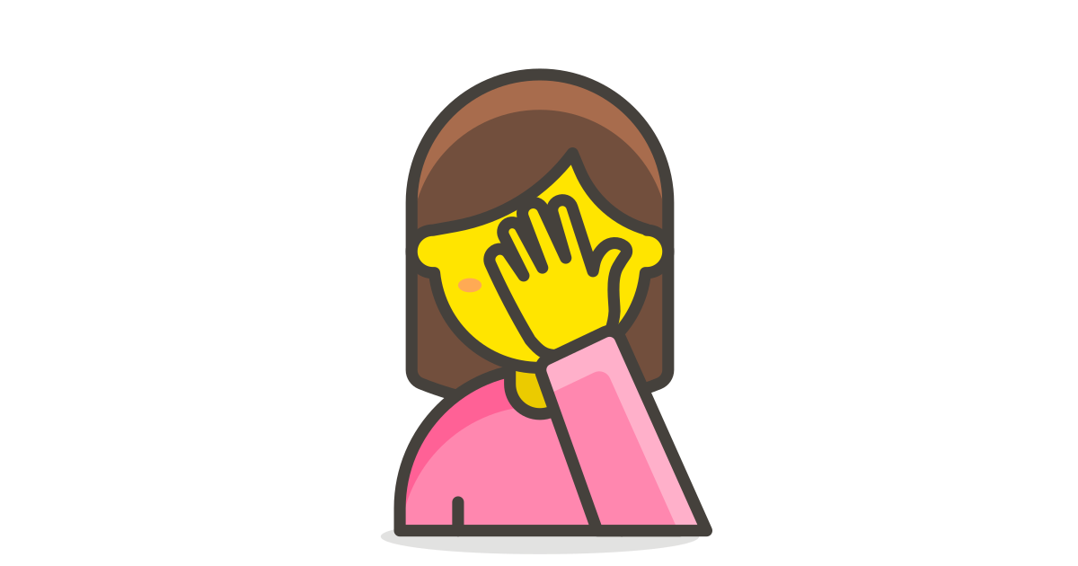 Woman facepalming 1 free vector icon - Iconbolt