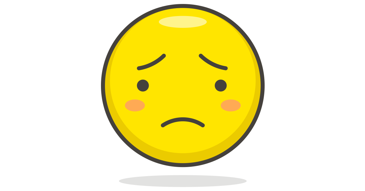 Worried face free vector icon - Iconbolt