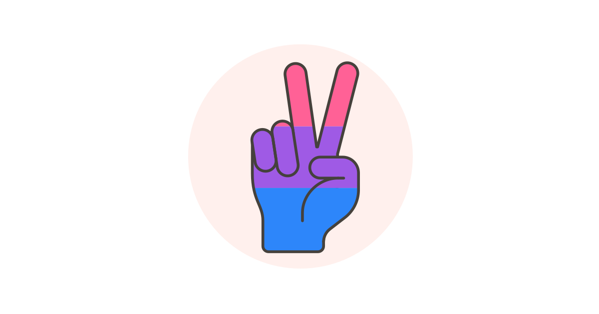 Flag hand peace bisexual 1 free vector icon - Iconbolt