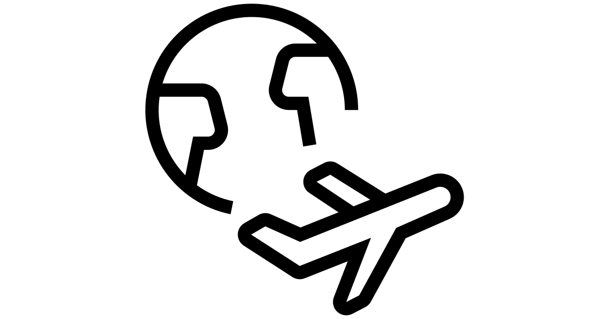 Plane trip international free vector icon - Iconbolt