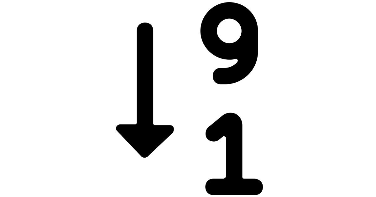 Arrange number descending arrange number descending free vector icon ...