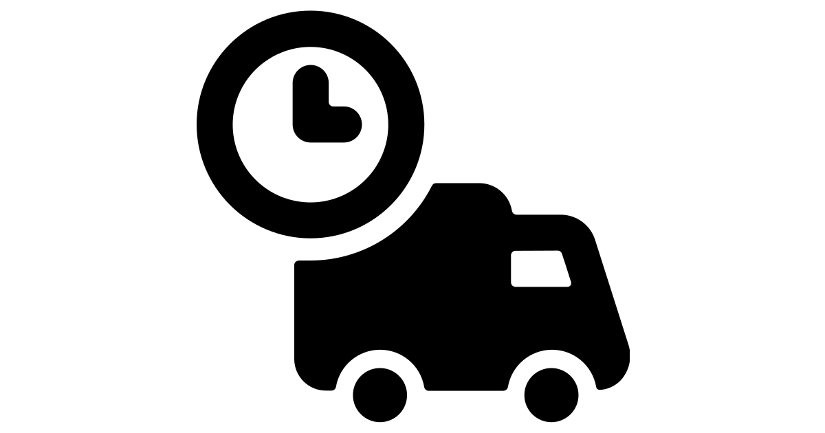 Delivery truck clock delivery truck clock free vector icon - Iconbolt