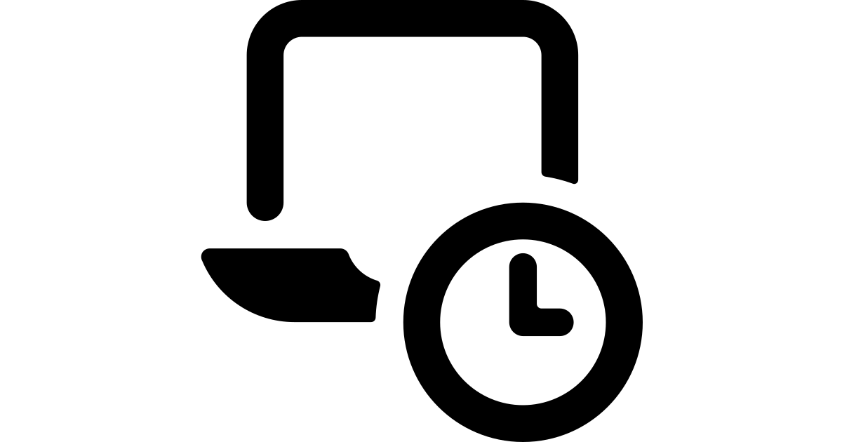 Laptop clock laptop clock free vector icon - Iconbolt