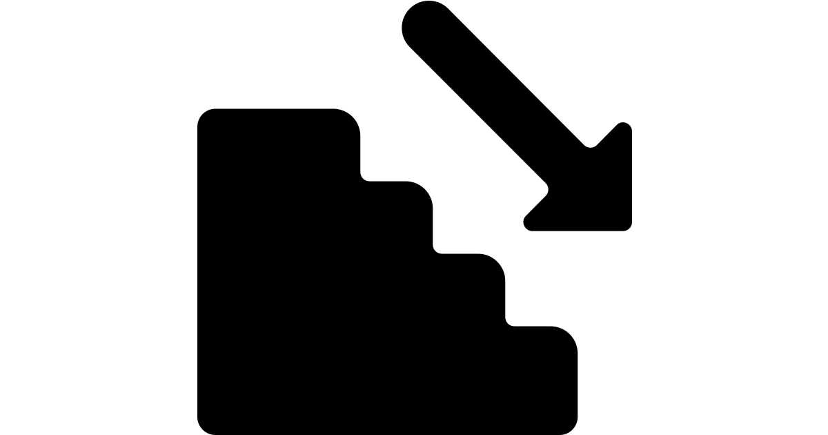 Stairs descend stairs descend free vector icon - Iconbolt