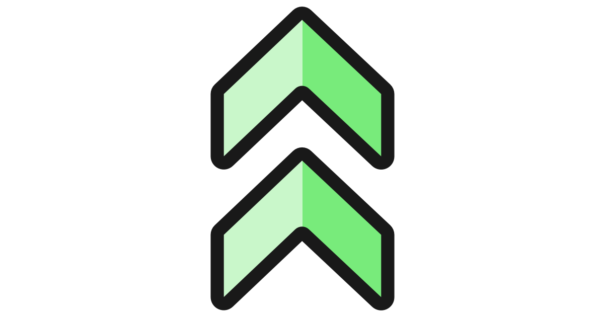Arrow double up arrow double up free vector icon - Iconbolt