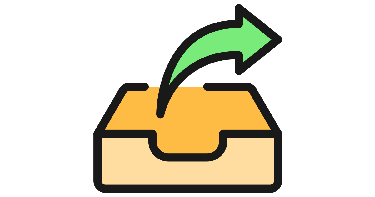 Drawer send drawer send free vector icon - Iconbolt
