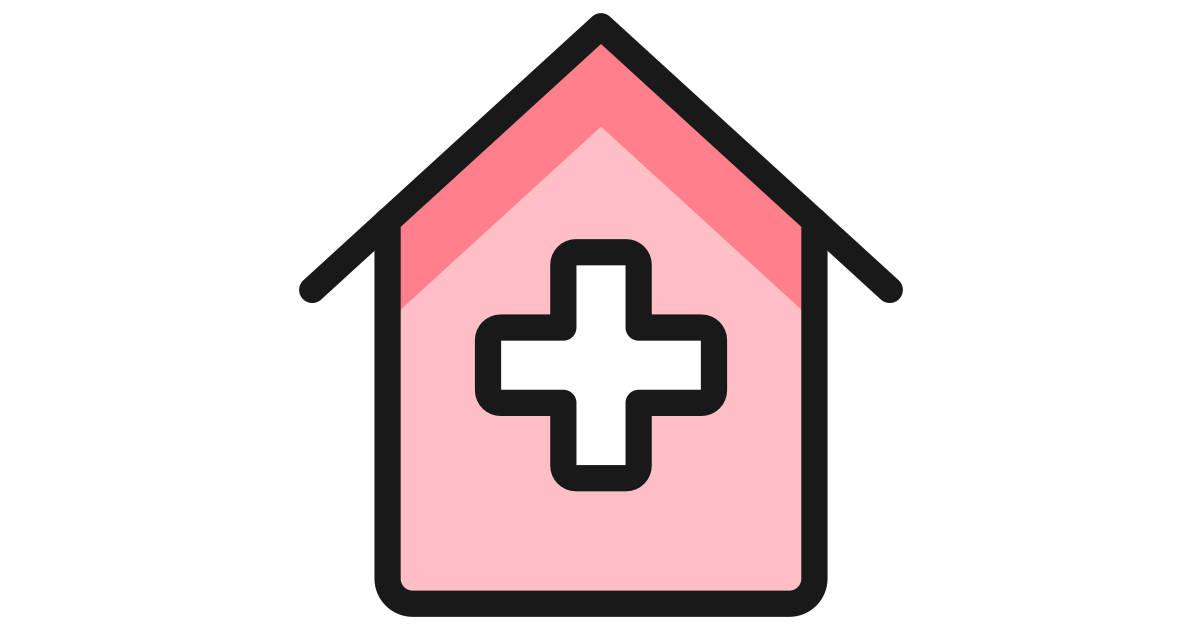 Hospital house hospital house free vector icon - Iconbolt