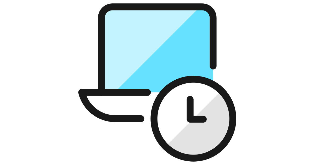 Laptop clock laptop clock free vector icon - Iconbolt