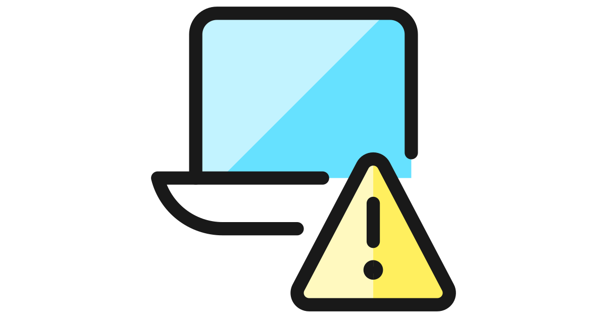 Laptop warning laptop warning free vector icon - Iconbolt