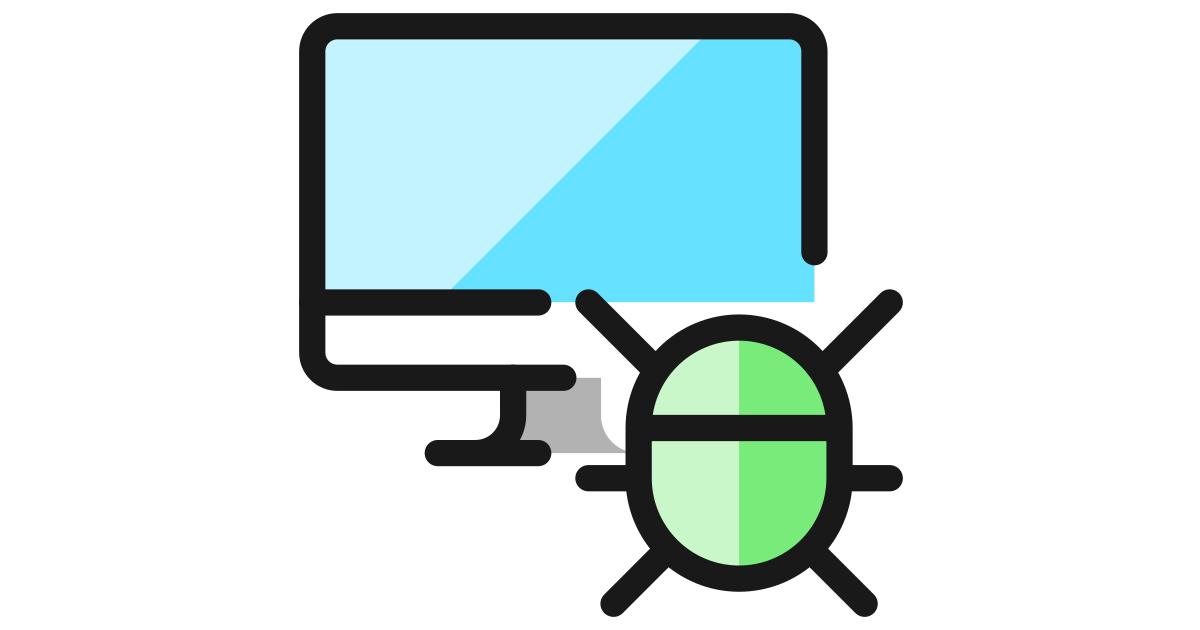 Monitor bug monitor bug free vector icon - Iconbolt