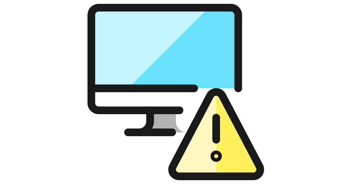 Monitor warning monitor warning free vector icon - Iconbolt