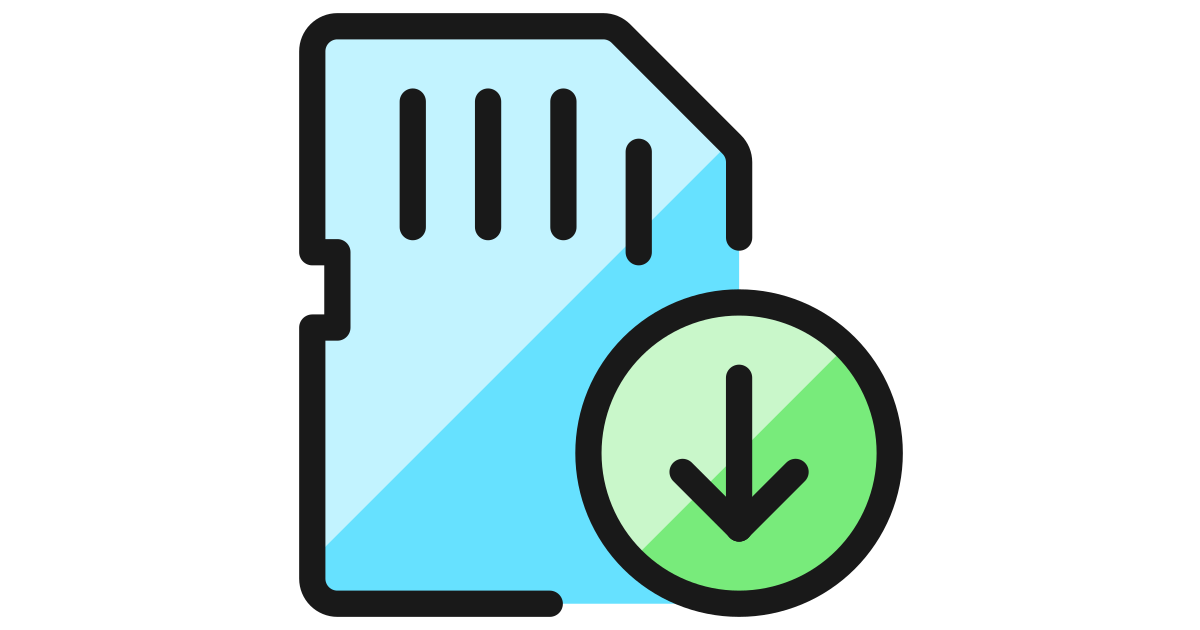 Sd card download sd card download free vector icon - Iconbolt