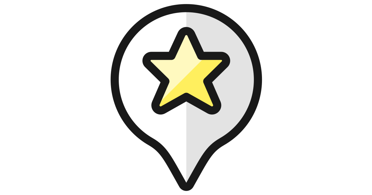Style one pin star style one pin star free vector icon - Iconbolt