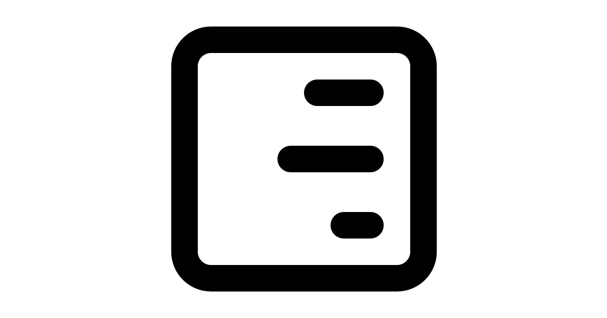 Align box right stretch free vector icon - Iconbolt