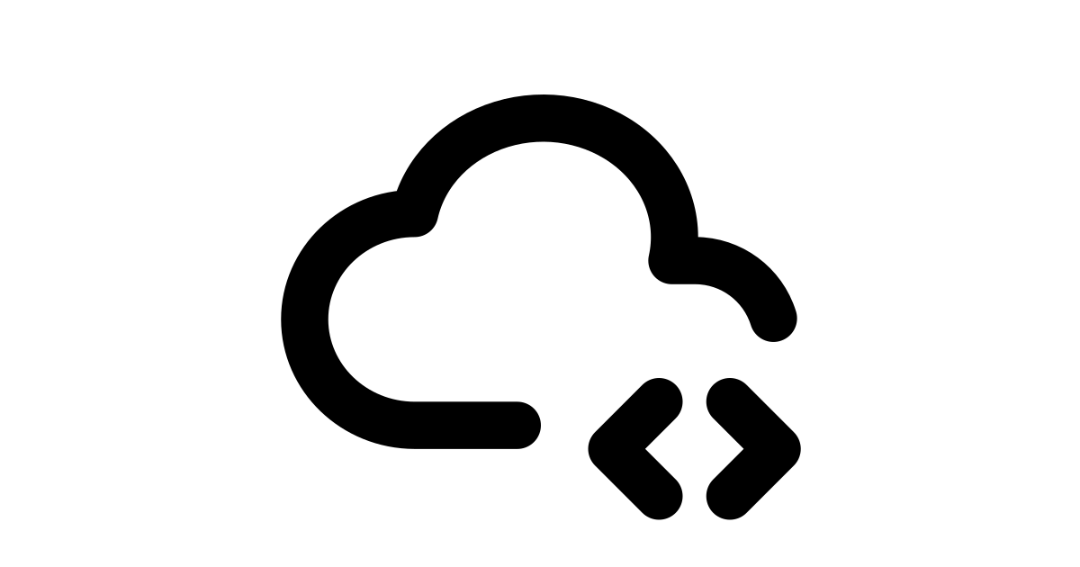 Cloud code free vector icon - Iconbolt