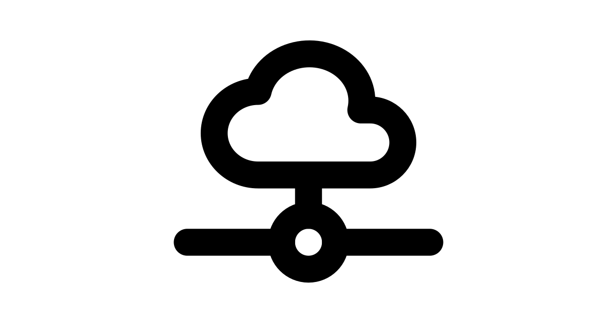 Cloud data connection free vector icon - Iconbolt