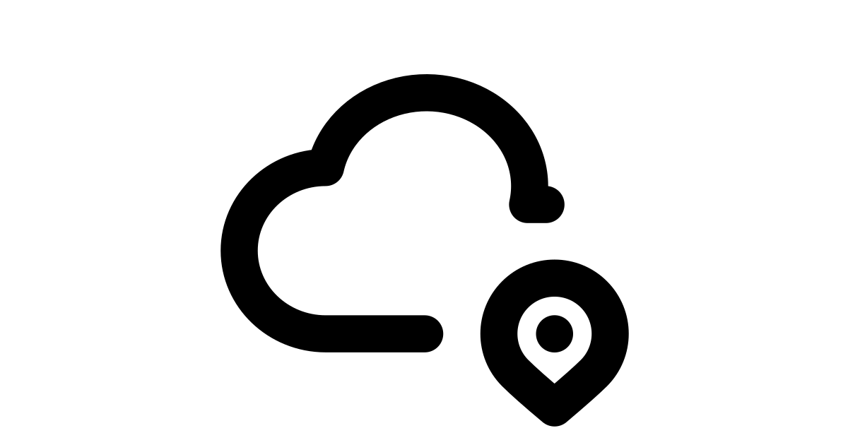Cloud pin free vector icon - Iconbolt