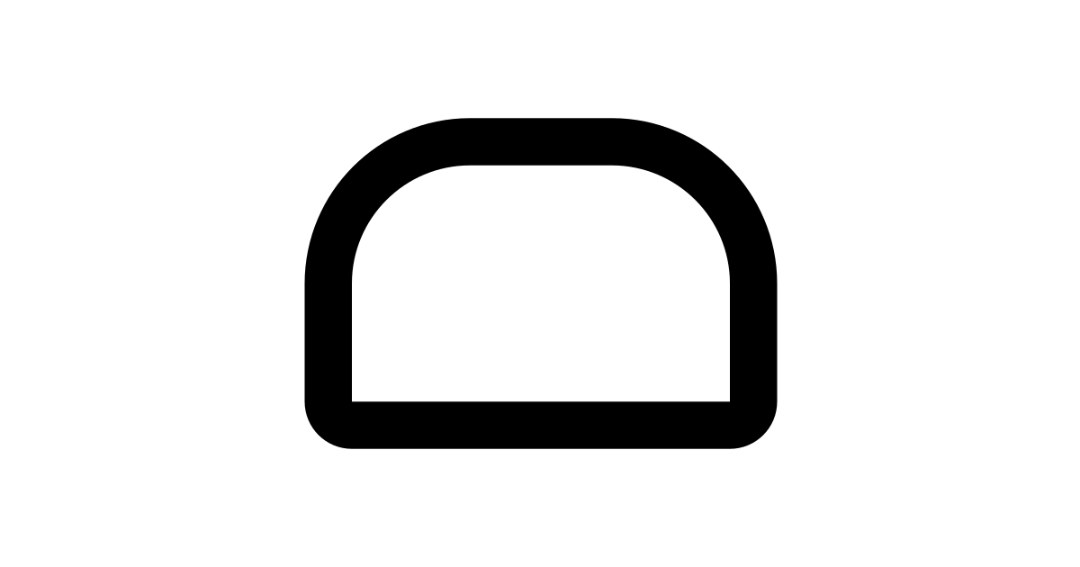 Rectangle rounded top free vector icon - Iconbolt
