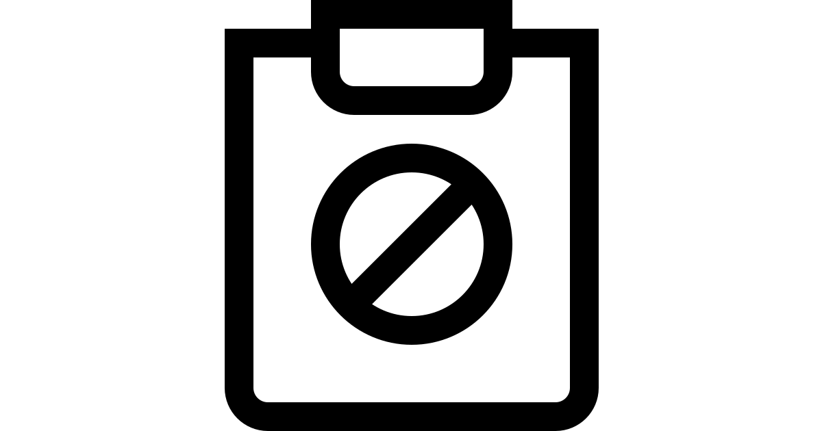 Clipboard no access free vector icon - Iconbolt