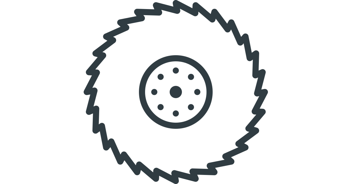 Construction industry tool tools cutting disc free vector icon - Iconbolt