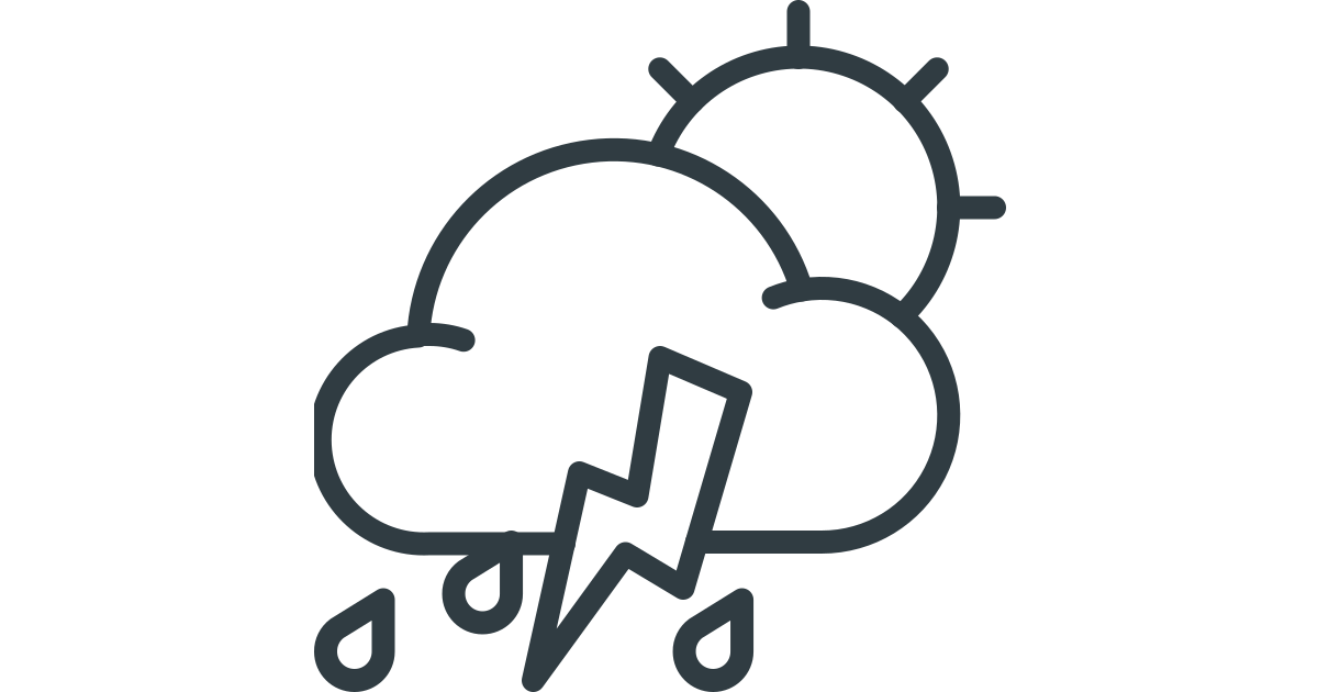 Weather forcast storm rain thunder day free vector icon - Iconbolt