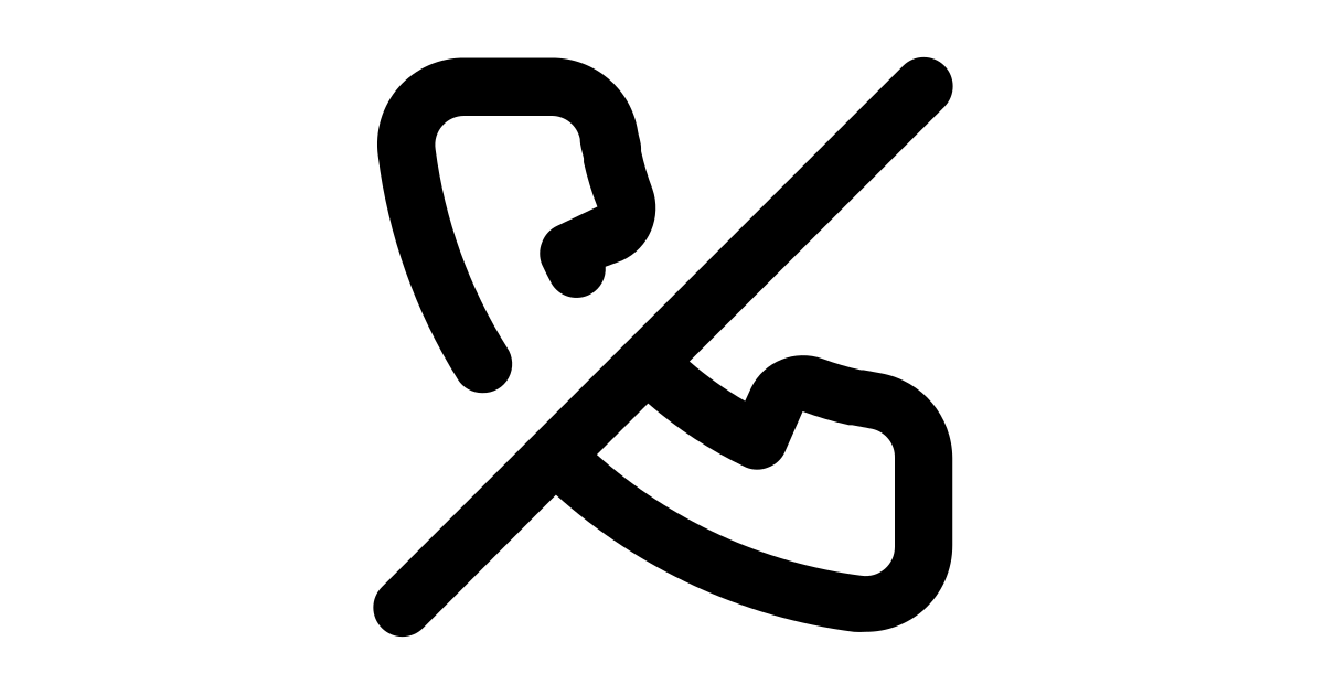 Phone slash free vector icon - Iconbolt