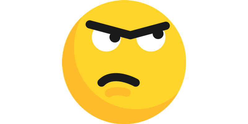 Angry Face Emoticons