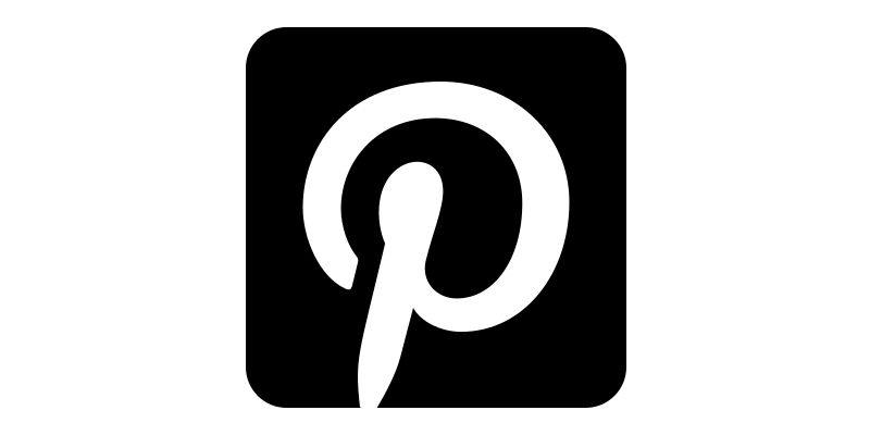 Pinterest Icon Black And White